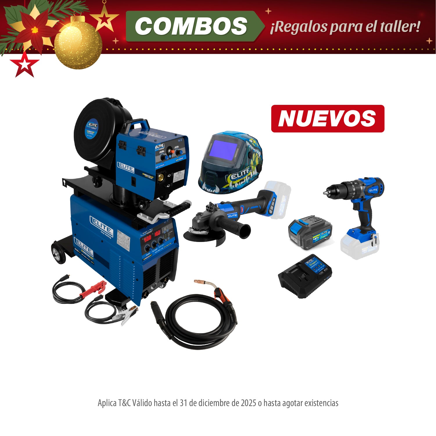COMBO SOLDADOR INVERSOR + ANTORCHA + CARETA ELECTRONICA + TALADRO PERC ...