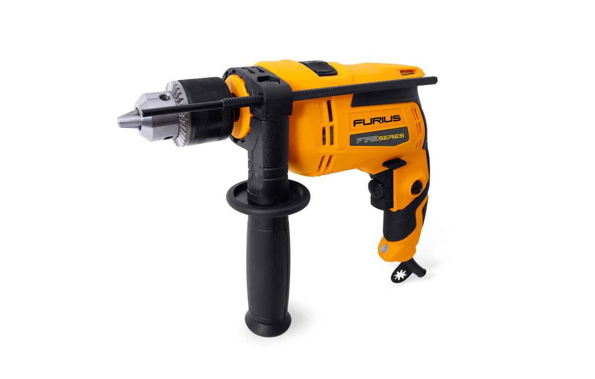 Taladro percutor profesional FURIUS FIRE 75 750W 13mm con velocidad va ...