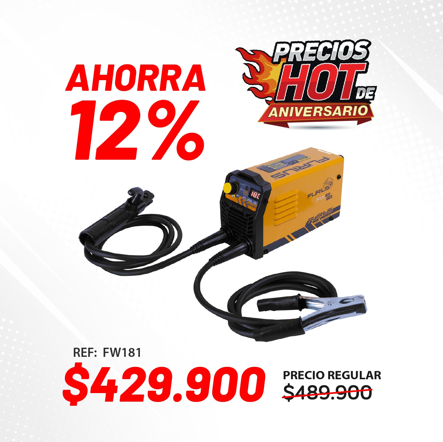 SOLDADOR INVERSOR FURIUS FIX 181 MINI - 110/220V I80A – Tool Store