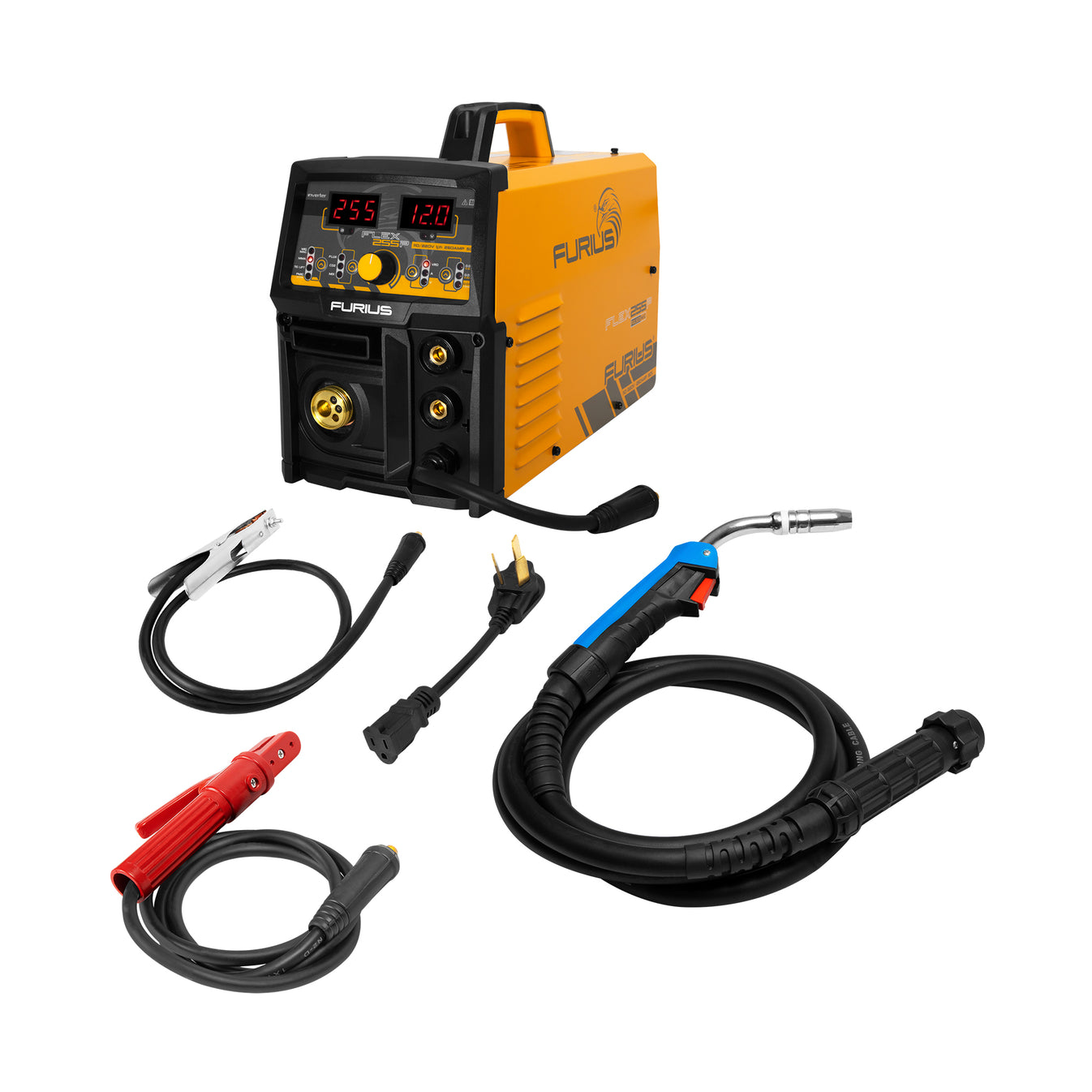 Soldador inversor FURIUS FLEX 255P 250A 110/220V MIG Pulsado aluminio ...